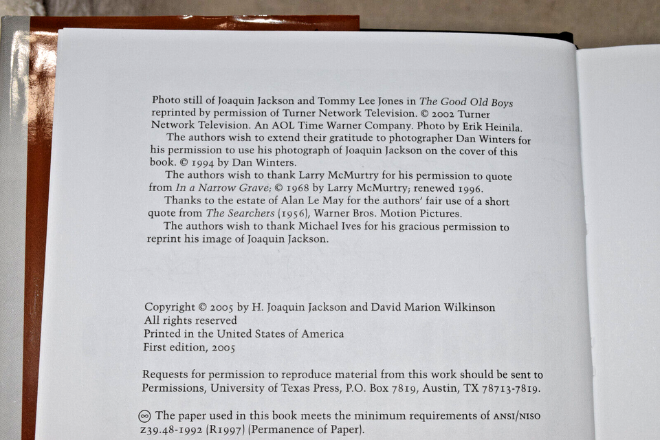 ONE RANGER A Memoir H Joaquin Jackson & David Marion Wilkinson Double ...