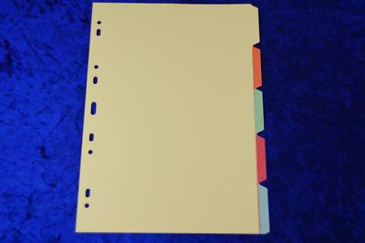 2 Stück Ordnerregister Register A4 1-5 5tlg blanko Manila Karton Ordner ...