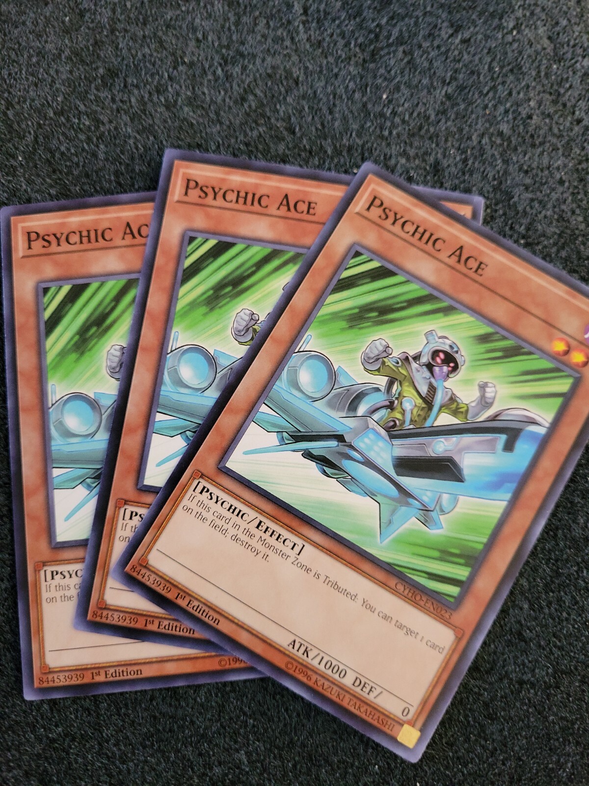 Yugioh 3x CYHO-EN023 - Psychic Ace - Common - 1st Edition NM | eBay