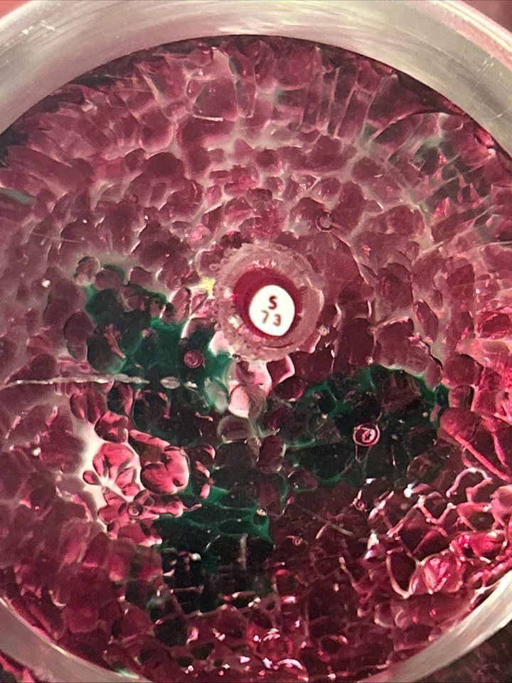 Vintage Strathearn Glass Pink Flower Single Stem Flower Oval ...