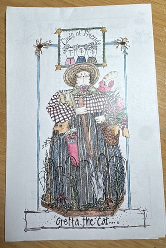 1997 Craft Pattern Circle of Friends GRETTA THE CAT Uncut | eBay