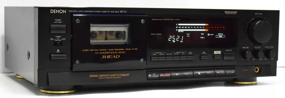 Denon DR-70 DRM-800 3-Head Stereo Cassette Tape Deck Japanese Version ...