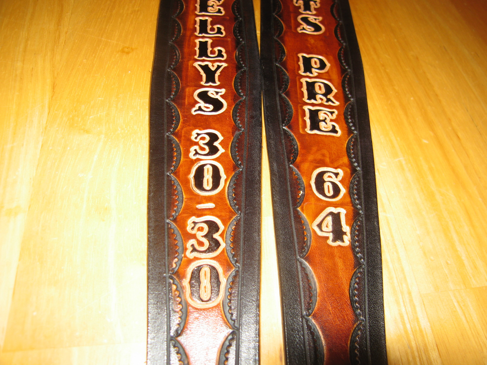 CUSTOM MADE HAND-TOOLED GENUINE LEATHER RIFLE SLING WITH YOUR NAME ...
