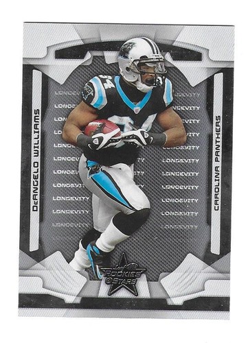 DeAngelo Williams 2008 LEAF ROOKIES & STARS NFL LONGEVITY CARD Panthers ...