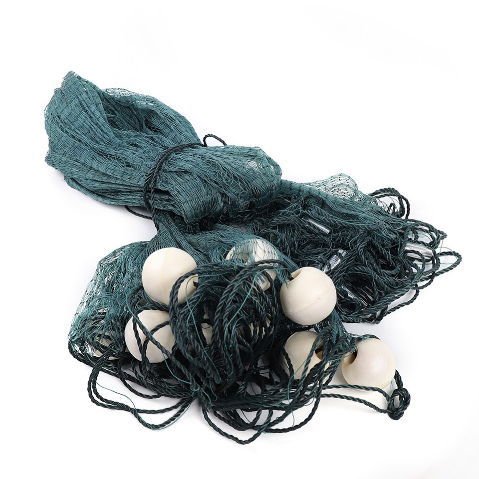 33Ft Fishing Gill Nets1.5cm-mesh Beach Seine Drag Nets Float Bobbers ...