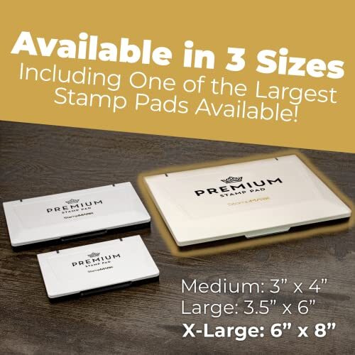 Premium Stamp Pad Extra Large Size 6" x 8" - for Traditional Rubber ...