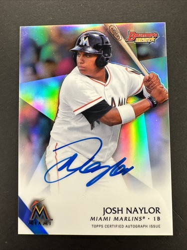 2015 Bowman's Best Josh Naylor REFRACTOR Auto Guardians B15-JNA MLB All ...