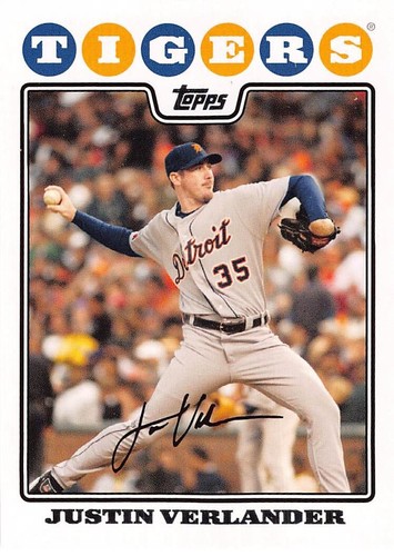 2008 Topps Baseball Justin Verlander #DET3 NM/MT DETROIT TIGERS TEAM ...