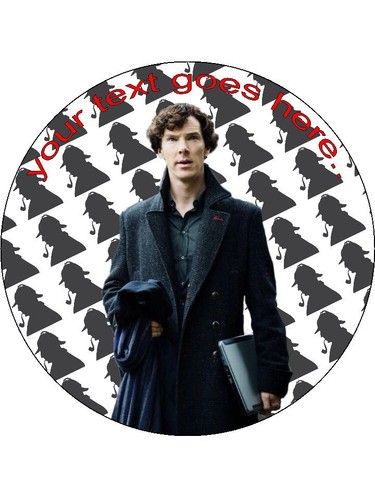 Benedict Cumberbatch Sherlock personalised wafer Icing edible Round ...