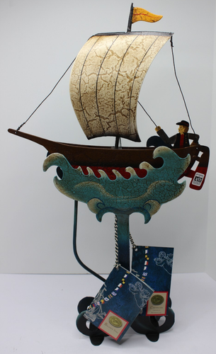 Authentic Models Metal Kinetic Balance Pendulum Sailboat Riding The ...