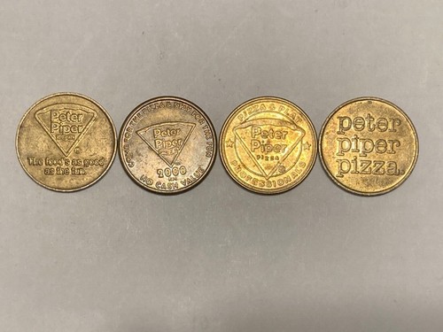 4 Different Peter Piper Pizza token starter set / Chuck E Cheese sister ...