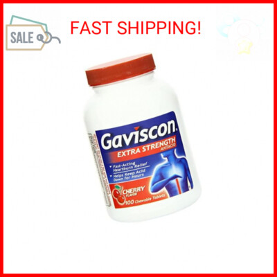 Gaviscon Extra Strength Cherry Chewable Tablet For Fast-Acting ...