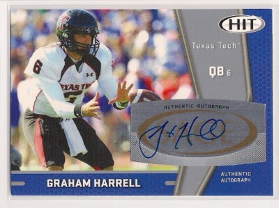 2009 GRAHAM HARRELL HIT *SILVER* ROOKIE AUTO MOUNTAINEERS TEXAS TECH ...