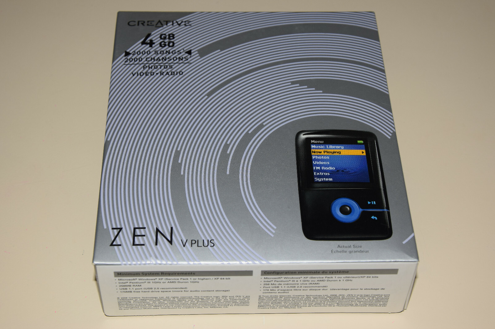 Creative ZEN V Plus Black/Blue ( 4 GB ) Digital Media Player for sale online | eBay