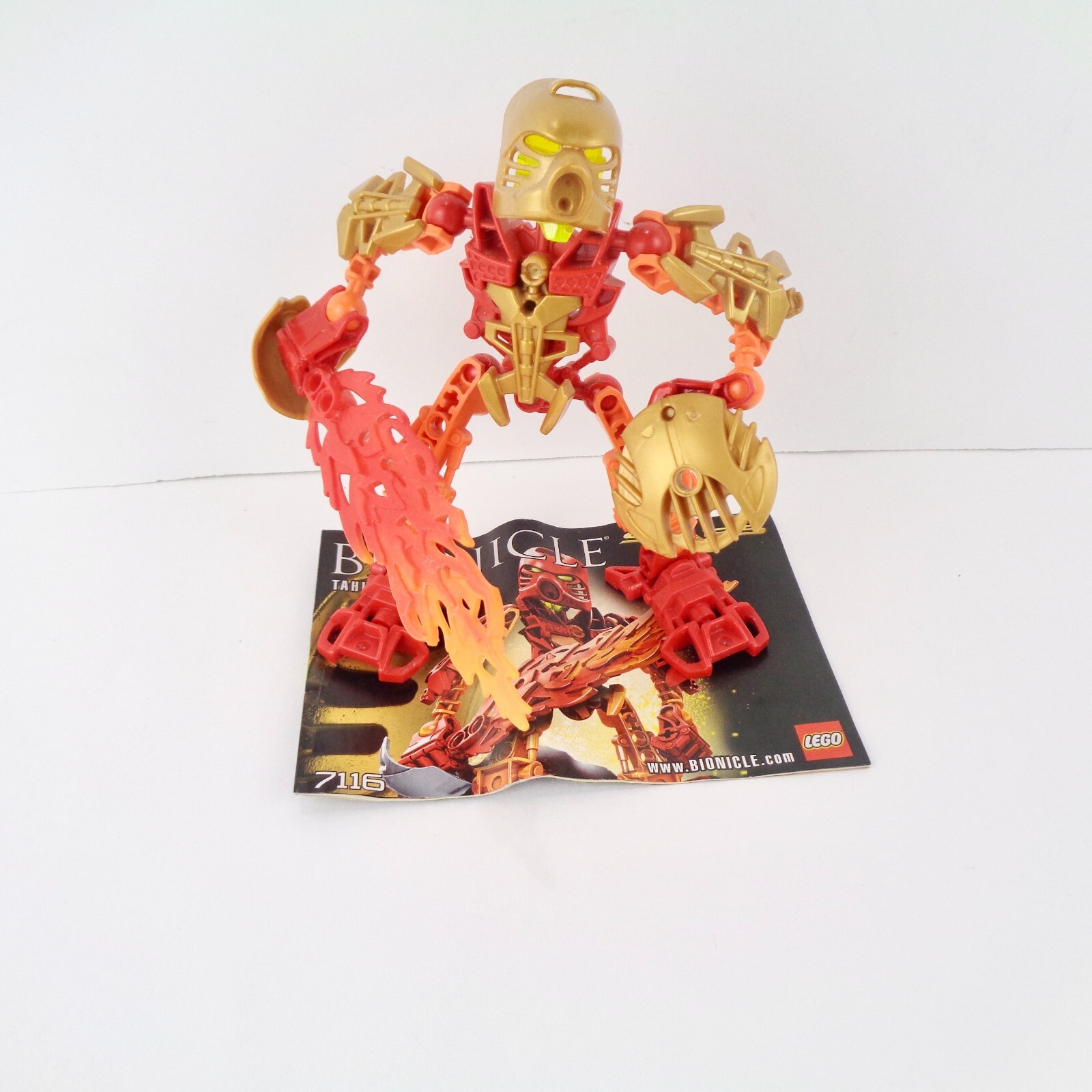 LEGO Bionicle Stars Toa of Fire 7116 Tahu Near Complete w/ Gold Armor ...