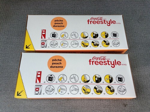 2 Coca Cola Freestyle Cartridge Refill Peach Soda Concentrate 7/19/20 ...