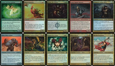 Magic MTG Commander's Arsenal 10 Oversized Cards Sliver Queen Grimgrin ...
