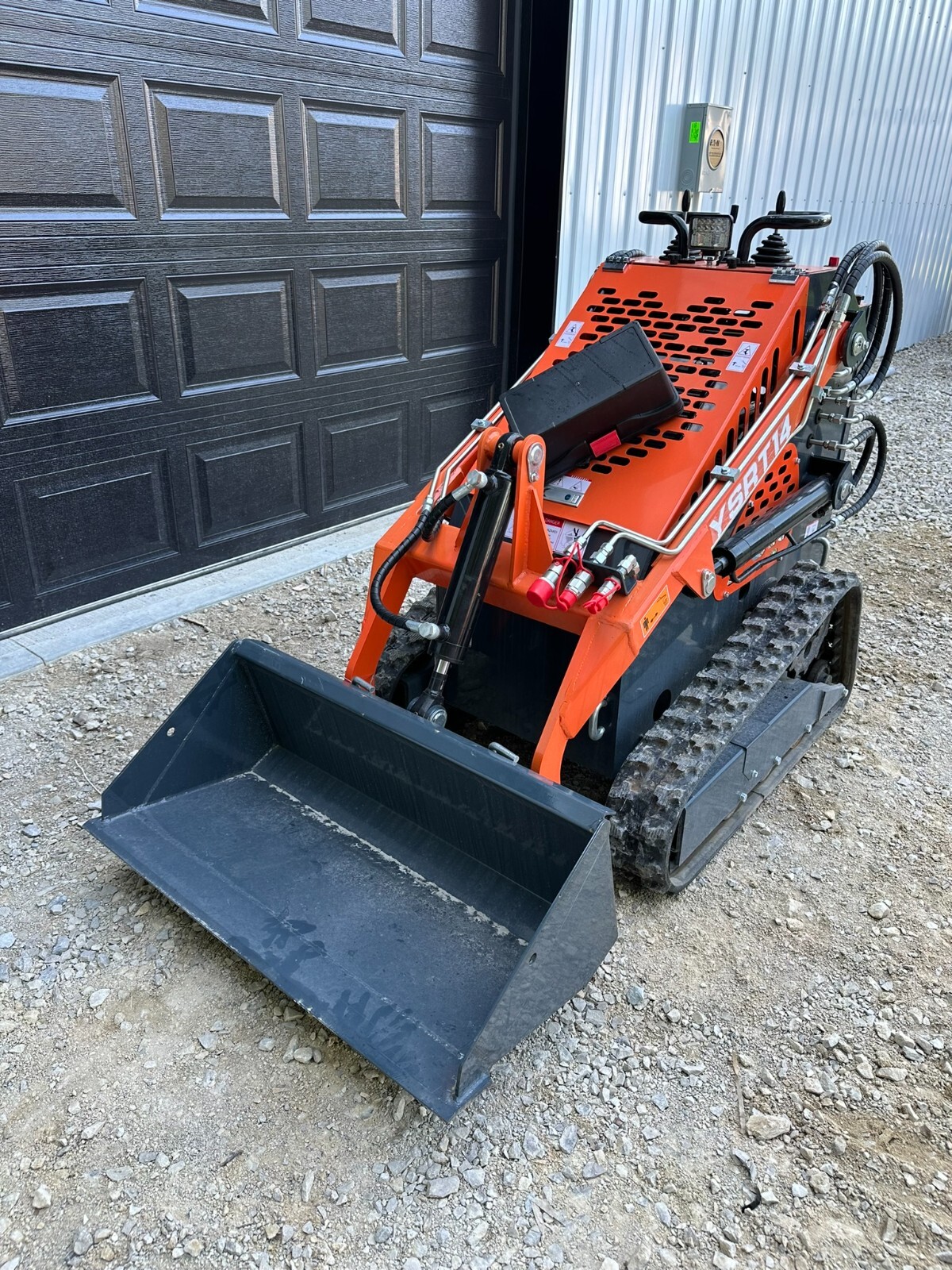 AGT YSRT14 Mini Skid Steer Stand-On Compact Tracked Loader 13.5HP ...