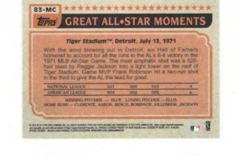 2013 Archives 1983 All-Stars #83-MC Miguel Cabrera Detroit ID:63219 ID ...