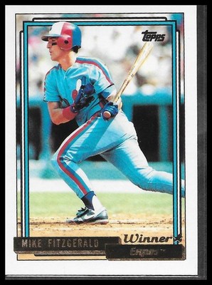 Mike Fitzgerald | 1992 Topps #761 Gold Winners | Montreal Expos ...