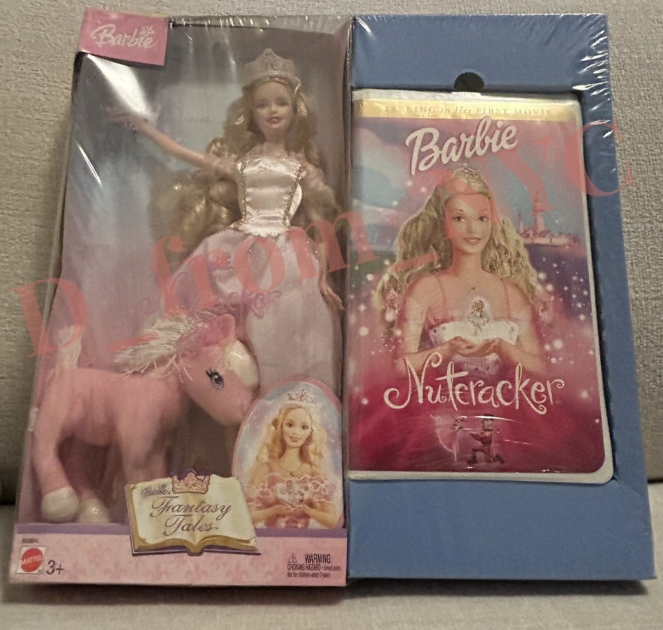 Barbie Nutcracker Fantasy Tales RARE Factory SEALED Doll VHS Combo Set ...