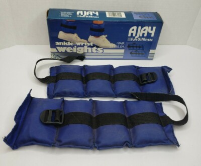 AJAY 2.5lb 2 1/2 lb each Ankle Wrist Weights blue in box | eBay