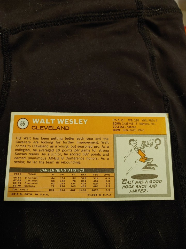 1970-71 Topps Walt Wesley basketball card Cleveland Cavaliers #55 EX | eBay