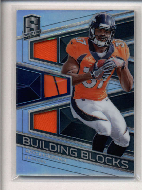 ROYCE FREEMAN 2018 SPECTRA BUILDING BLOCKS SILVER PRIZM TRIPLE RELIC ...