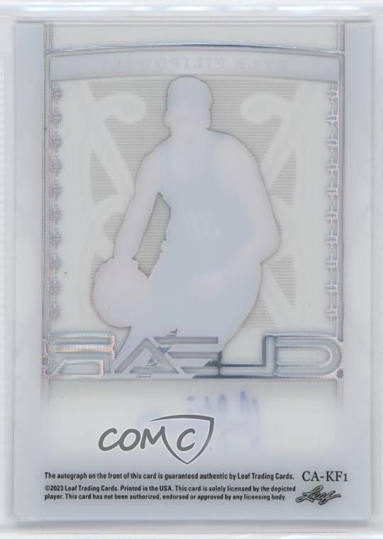 2022-23 Leaf Trinity Clear Holo Platinum 25/25 Kyle Filipowski #CA-KF1 ...