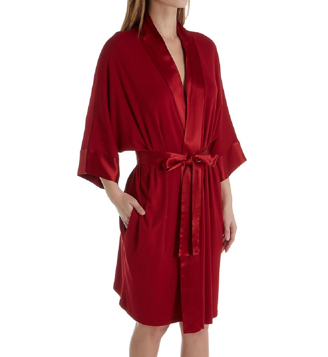 PJ Harlow Knit Robe With Pockets And Satin Trim Shala - PJSR6RSIZED ...
