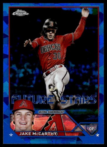 Jake McCarthy 2023 Topps Chrome Sapphire Future Stars Card #422 Arizona ...