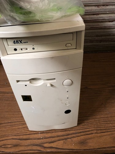 Vintage Retro PC Case Beige Computer Case ATX tower White Used full 11 ...