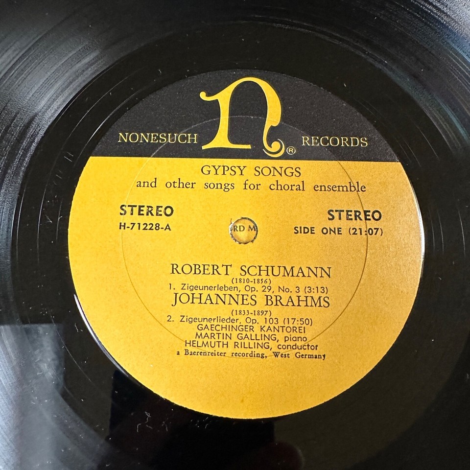 Gypsy Songs And Other Songs For Choral Ensemble LP Record Galling ...