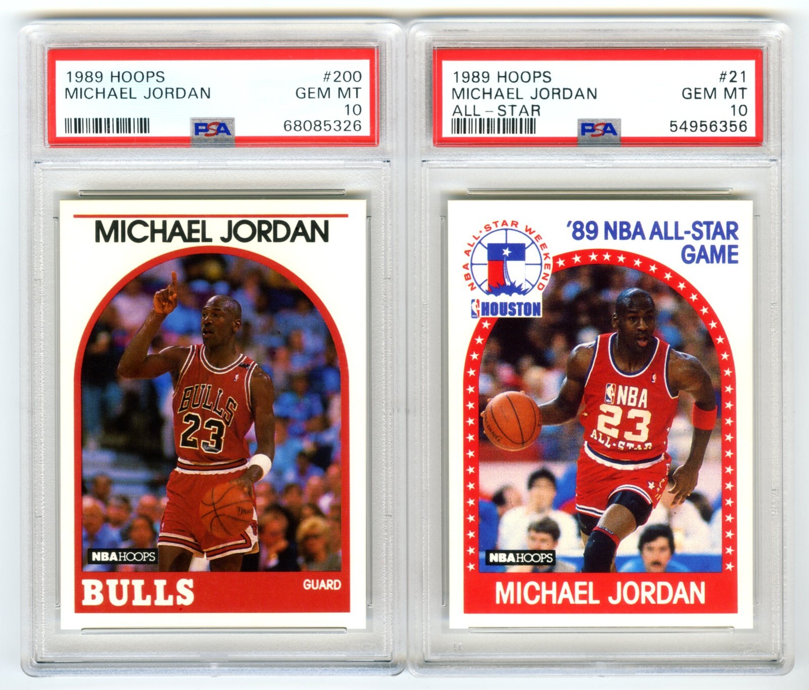 MICHAEL JORDAN~1989 NBA HOOPS PSA-10 GEM-MT GRADED BASKETBALL CARD SET ...