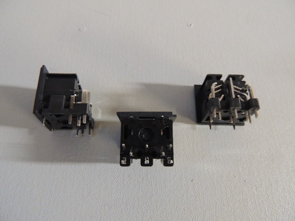 3pk Right Angle Printed Circuit Board Mount 8 Pin Din Socket (DIN-5500 ...