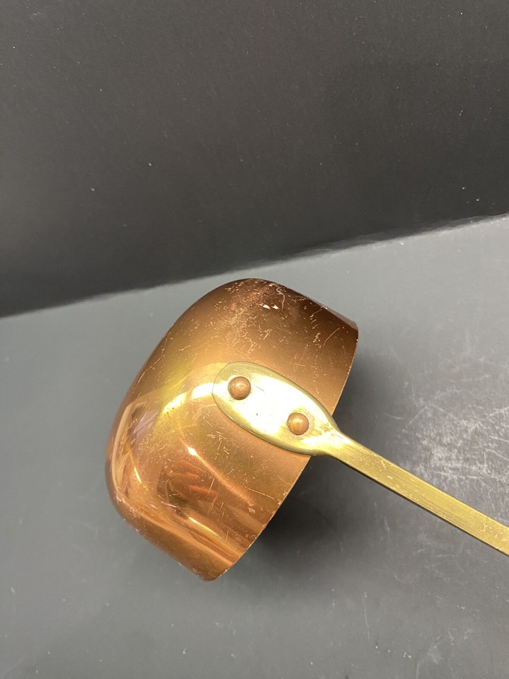VTG Copper & Brass 3 Hangable Kitchen Utensils Spatula Ladle Strainer ...