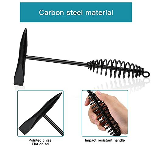 4pcs Welding Slag Removal Tool Set 10 Inch Chipping Hamme With Coil ...
