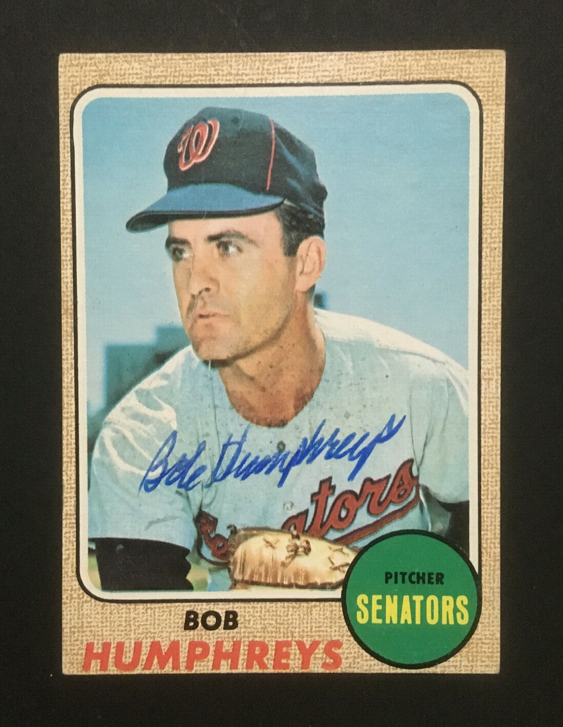Bob Humphreys Senators signed 1968 Topps baseball card #268 Auto ...