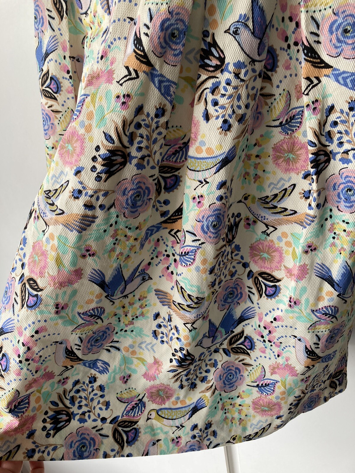 Monsoon Fusion Summer Dress Folk Floral Bird Boho 12 … - Gem