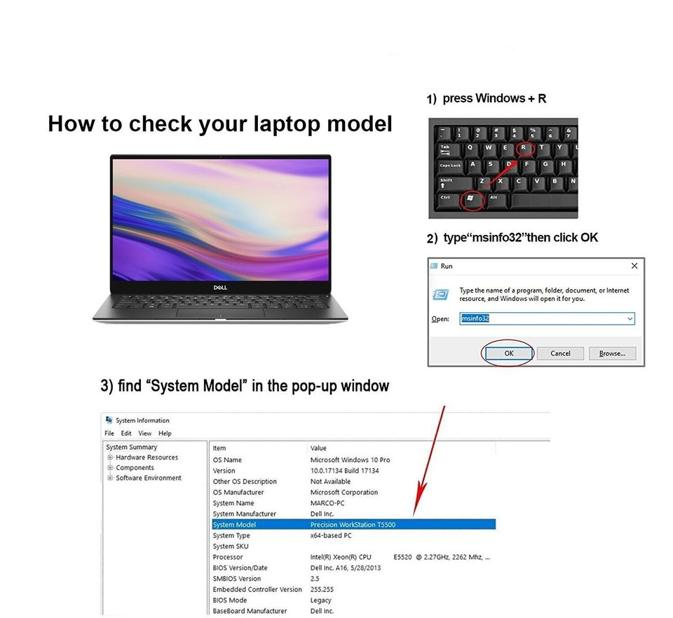 Genuine 53Wh H5CKD Battery For Dell Inspiron 5406 7405 7306 2-in-1 ...