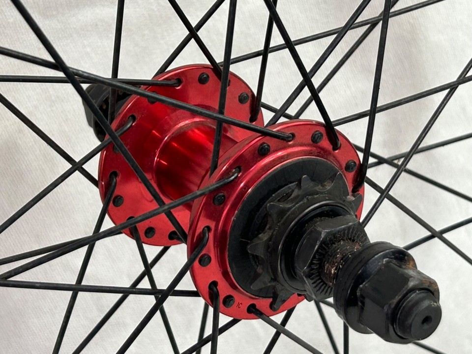 1 PAIR BMX 20 inch X Rims MUS 30 10t Freewheel Old Mid School Freestyle ...