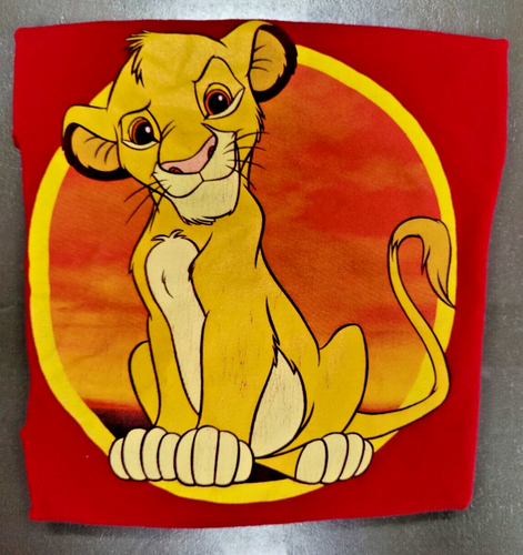 Walt Disney Lion King Simba Tee Shirt Red Kids Boys M | eBay