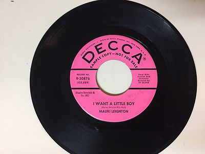 R&B 45 RPM RECORD - MAURI LEIGHTON - DECCA 9-30876- PROMO | eBay
