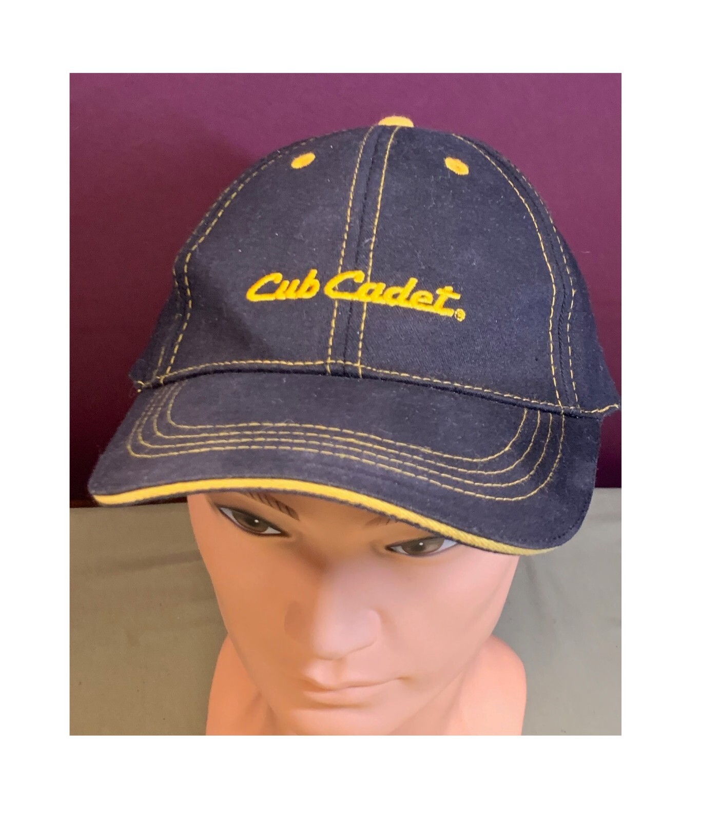 CUB CADET BLACK AND YELLOW ADJUSTABLE HOOK/LOOP BACK… - Gem