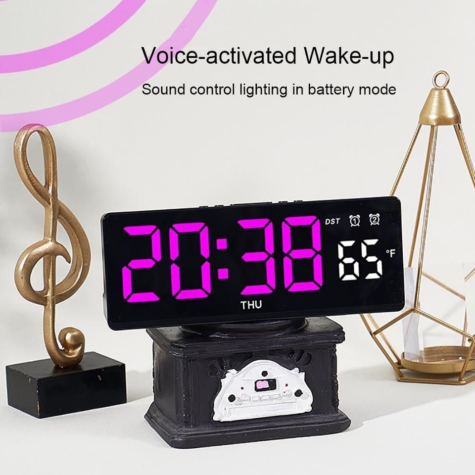 Wall-mounted Digital LED Clocks Multi-functional Display Table Clock | eBay