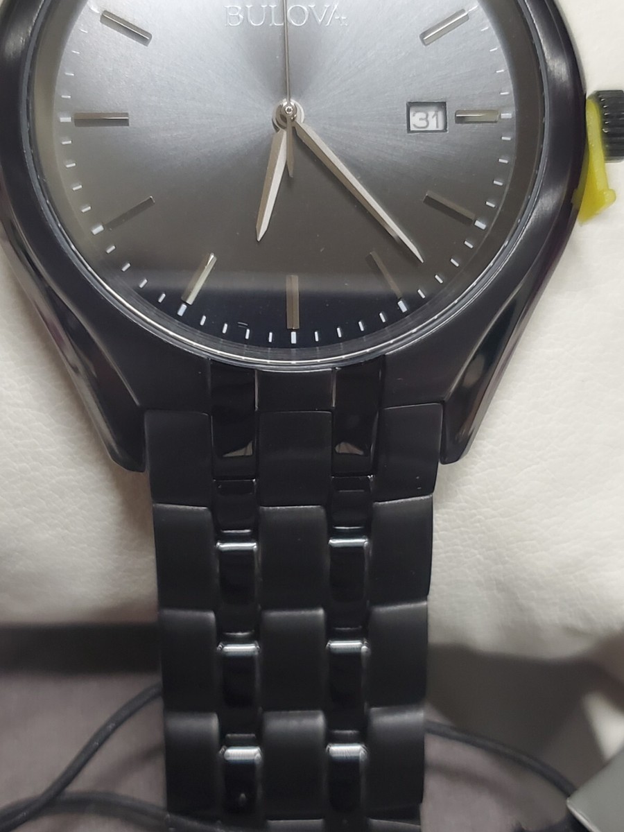 Bulova 98B289 42mm Black Stainless Steel Case, Black Bulova 98B289 42mm Black Stainless Steel Case, Black