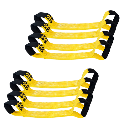 8 Pack 2" x 16" Dog Bone Short Strap for 8-Point Tie Down System ...