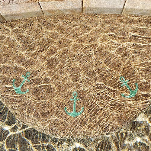 Porcelain Swimming Pool Glitter Anchors Step Marker Mosaic (3.5"- Green ...