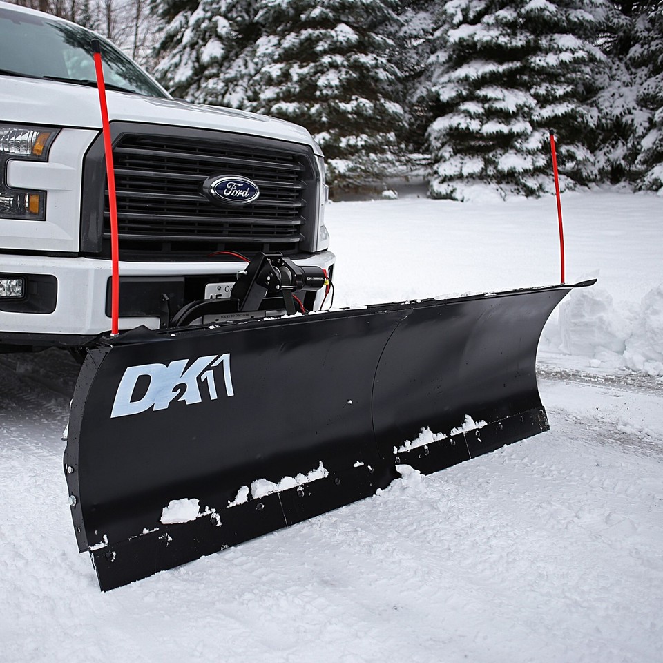 Jeep DK2 82" x 19" Universal Mount T-Frame Snow Plow Kit w/ Winch ...