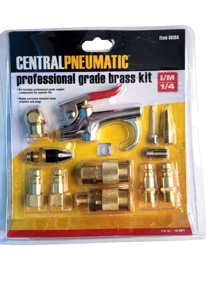 Central Pneumatic Professional Grade Brass Kit 12pc IM 1/4".new | eBay